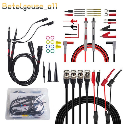 Multimeter Test Leads Kit 100Mhz Oscilloscope Probe BNC Test Cable Wire ...