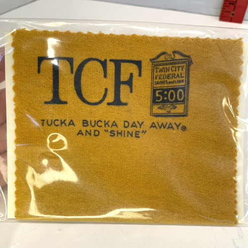 TCF Tucka Bucka Day Away and Shine Shoe Shine Cloth Twin City Federal ...