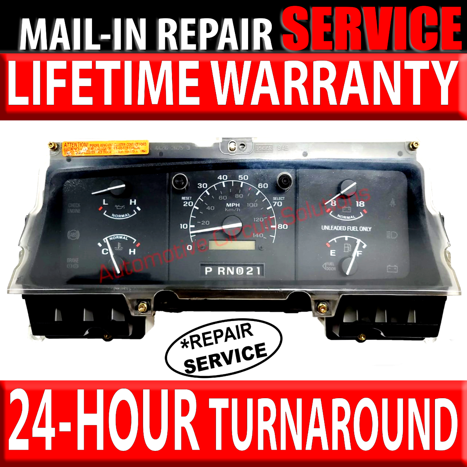 92-97 FORD F150 F250 F350 Bronco PSOM Instrument Gauge Cluster [*REPAIR ...
