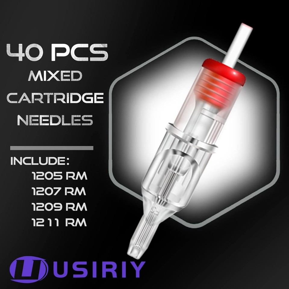 Tattoo Needles Cartridge Disposable Needles, Usiriy 40pcs Professional ...