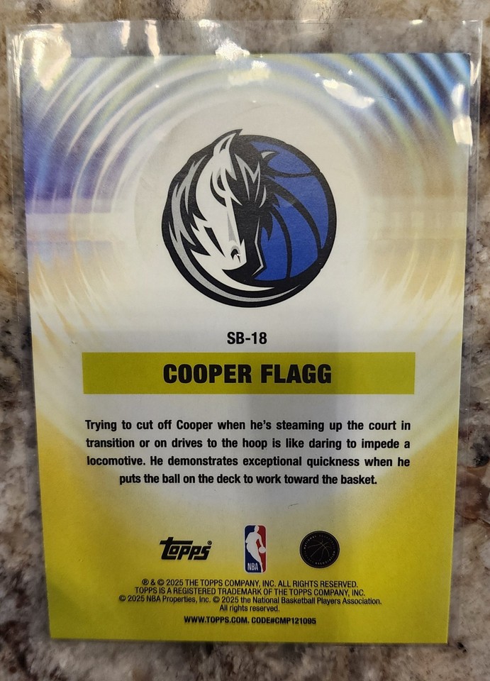 2025-26 Topps Cooper Flagg Sonic Boom Rookie CASE HIT SP #SB-18 ...