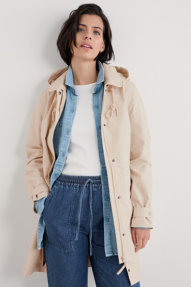 Seasalt Women's Mac - natural Cloudburst Waterproof Mac - Regular ...