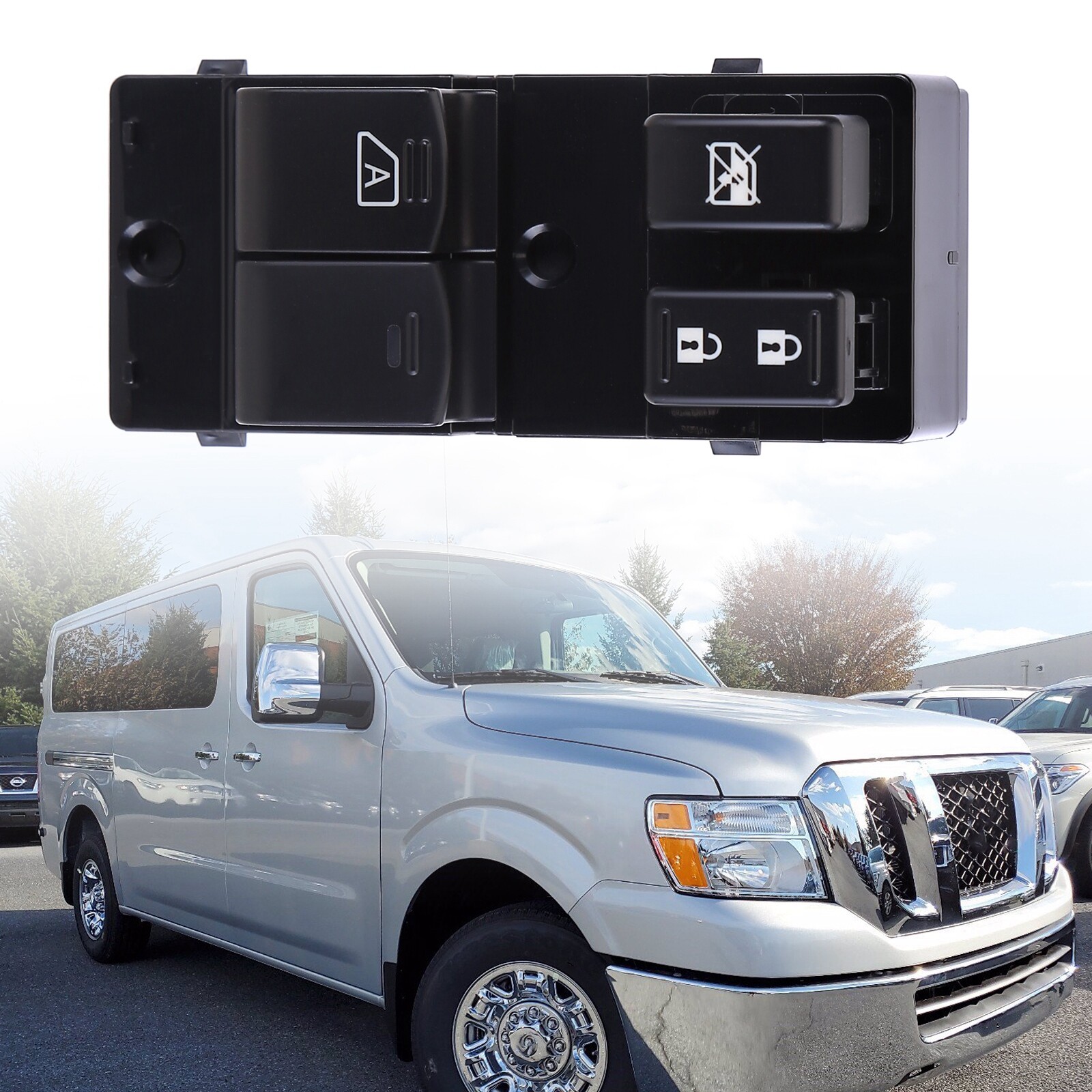 25401-1PA0C NEW POWER WINDOWS SWITCH For 2012-2021 NISSAN NV1500 NV2500 ...