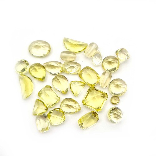 Naturel Citron Quartz Mix Coupe Desseré Pierre Lot 2 4-5 10 MM 37 CT 37 ...