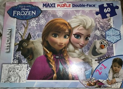 Maxi Puzzle Frozen 2in 1 Double Face 60 Pieces Lisciani 70x50 Cm | eBay UK