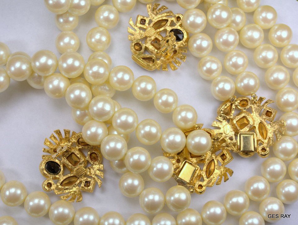 Givenchy Jewelry Necklace Bracelet Earrings Gripoix Pearls ParisNewYork ...