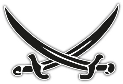 Oakland Raiders Swords NFL Sport Car Bumper Sticker Decal ''SIZES'' | eBay