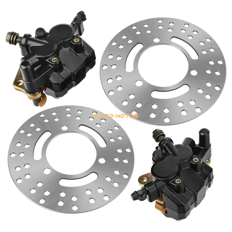 Front Brake Calipers & Brake Rotors for Kawasaki Bayou 300 KLF300C 4x4 ...