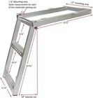 2 Rungs Pull-Out Trailer Step Ladder Folding Truck Steps Bolt-on for ...