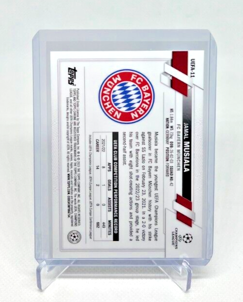 2023 Topps Chrome UEFA CL NSCC Wrapper Redemption Promo JAMAL MUSIALA ...