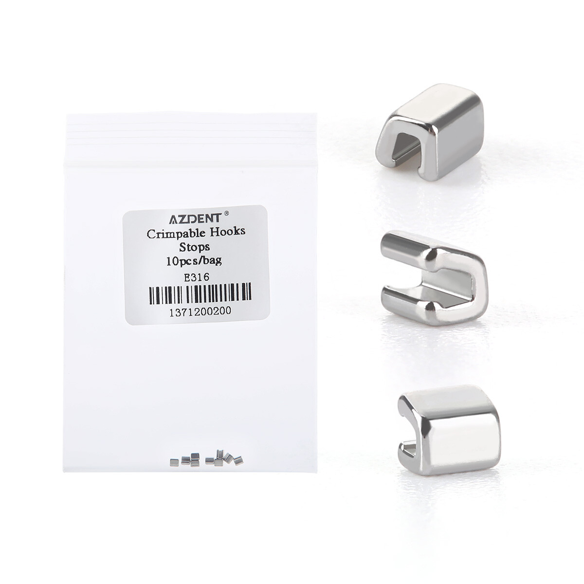 Sliding Tube Stops 10 Pcs Dental Orthodontic Crimpable Hooks & Stops ...