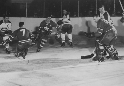 HOCKEY PHOTO PRINT JOHNNY BOWER TIM HORTON TORONTO MAPLE LEAFS | eBay