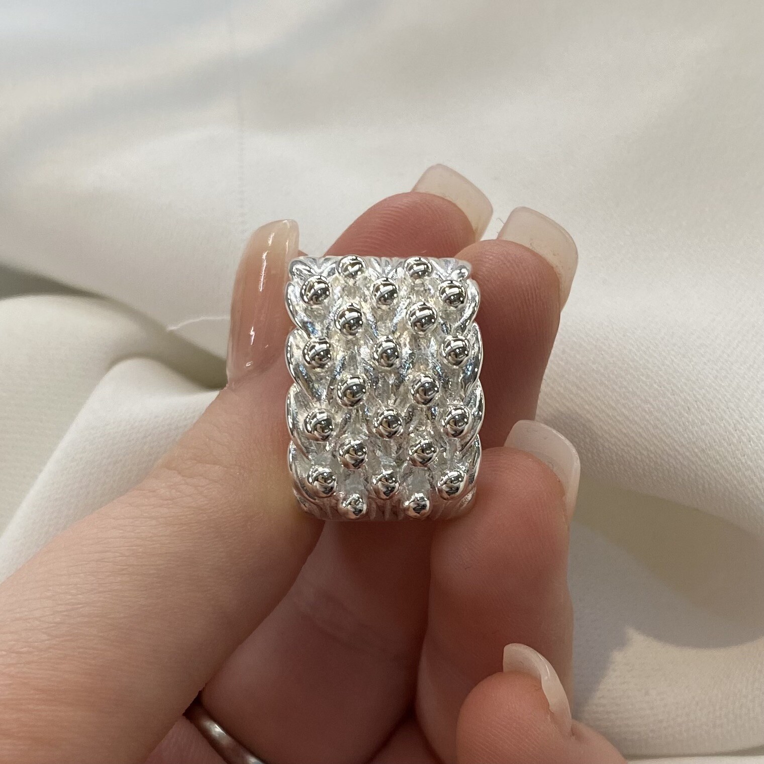 Silver Mens Five Row Keeper Ring S-Z3 Sizes Gift Boxed Ring 5 ROW ...