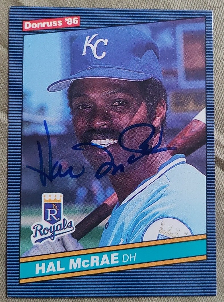HAL McRAE AUTOGRAPHED SIGNED CARD 1986 DONRUSS ROYALS BASEBALL | eBay