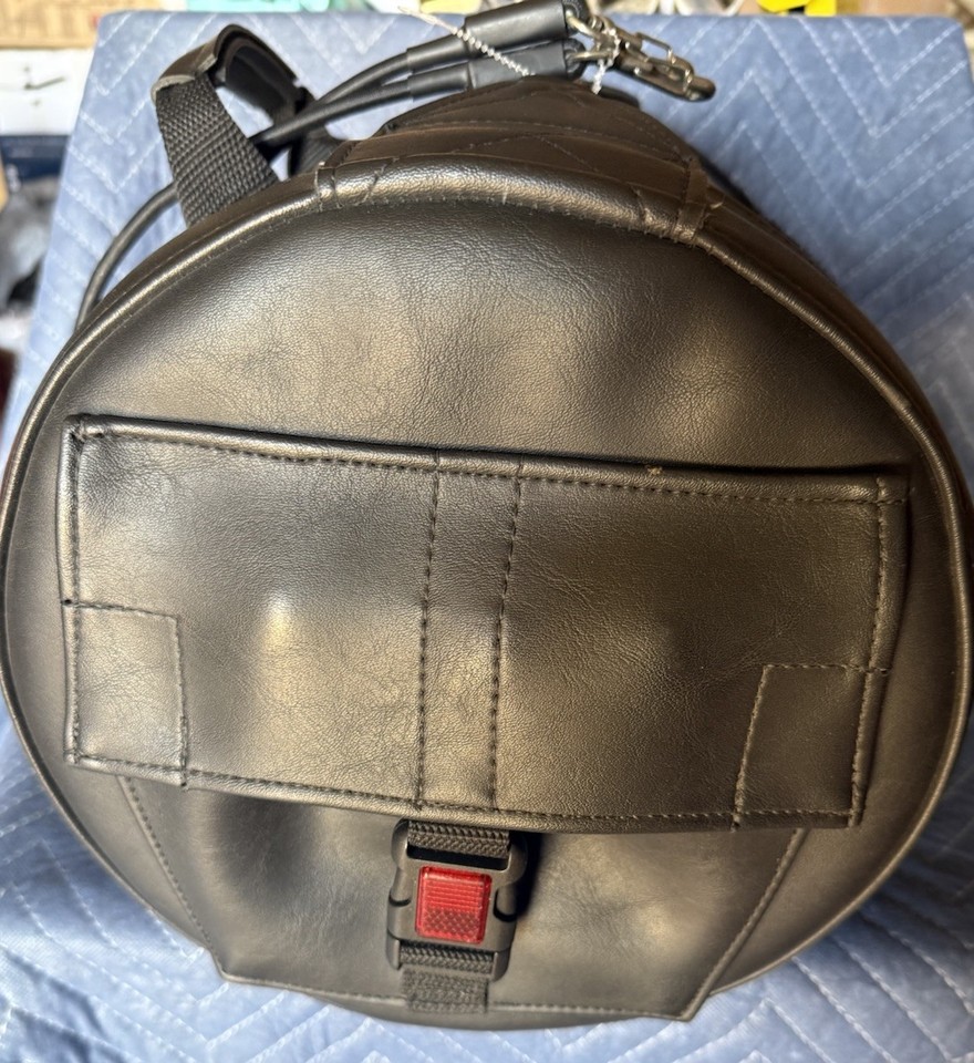 Biker’s Friend Motorcycle Barrel Storage Bag USA Black Saddle Leather ...