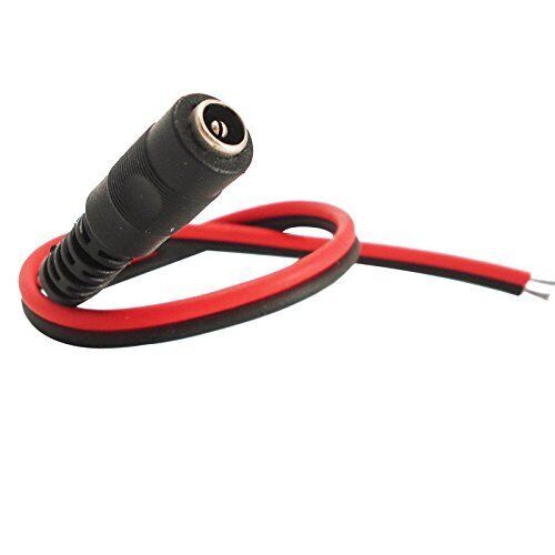 DC Power Pigtail Cable Plug 18AWG 2.1mm x 5.5mm 12V 5A Male & Female ...