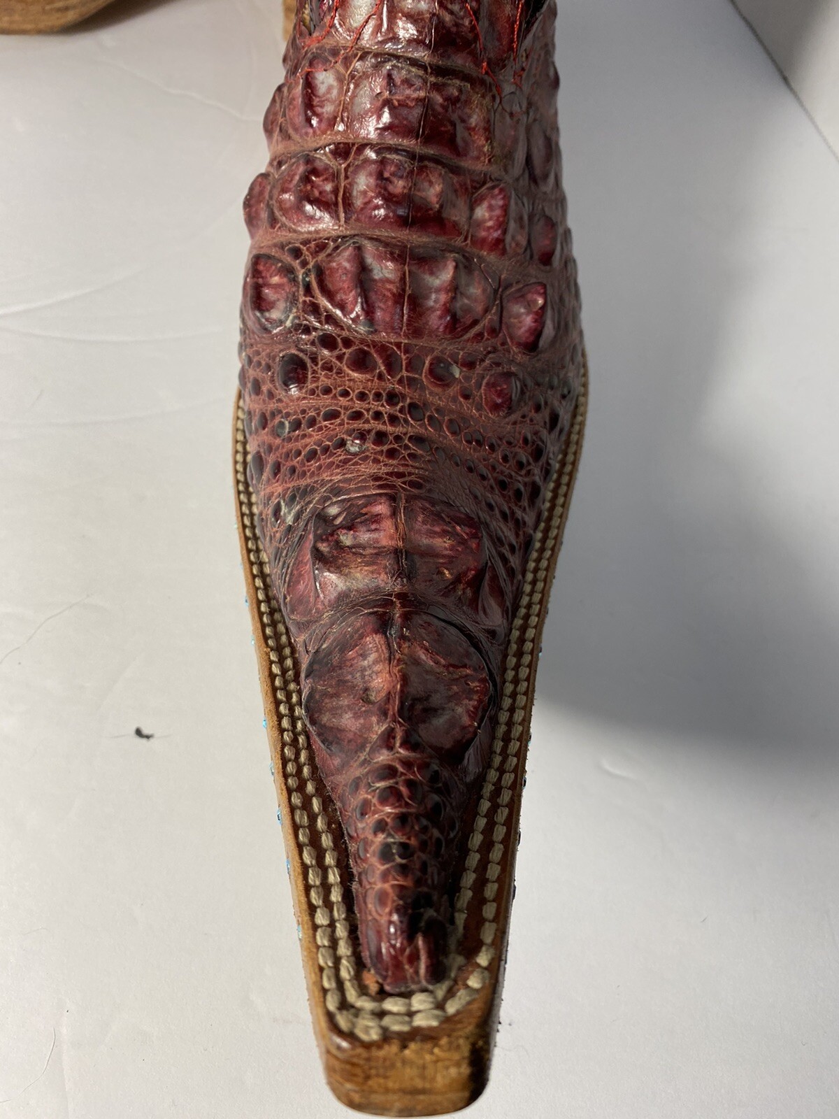 GML Boots Hornback Alligator Men’s Sz 7 C ~ Women’s Sz 9 C Leather ...