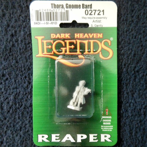 Reaper Dark Heaven Legends 02721 Thora Gnome Bard Minstrel Musician ...