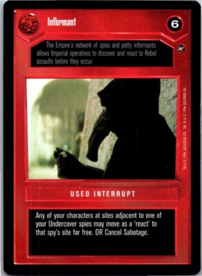 Star Wars Informant DS A New Hope CCG TCG Decipher Free Shipping! | eBay