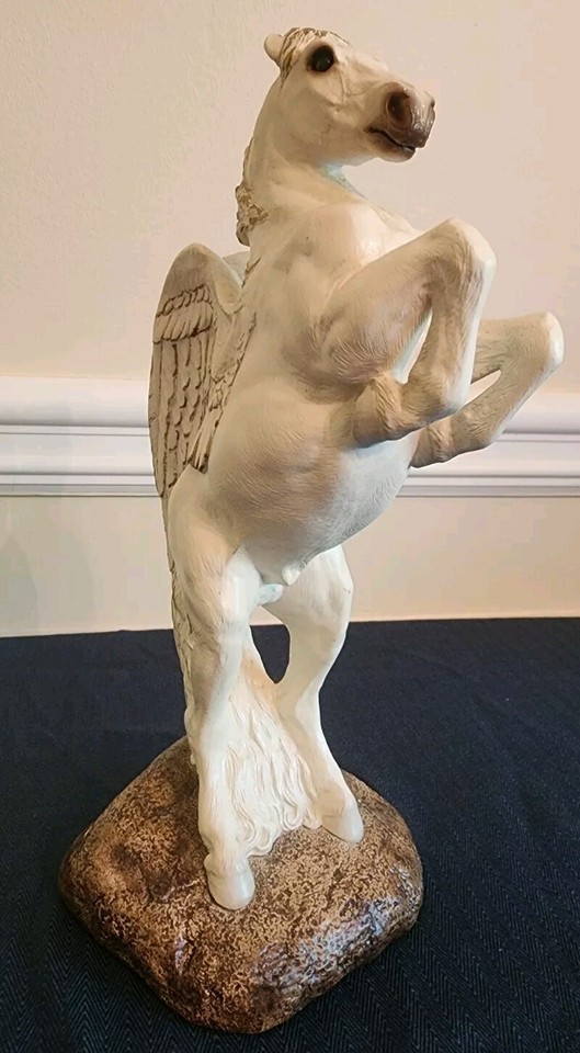 WINDSTONE EDITIONS PEGASUS Statue White Stallion Rearing Retired ...