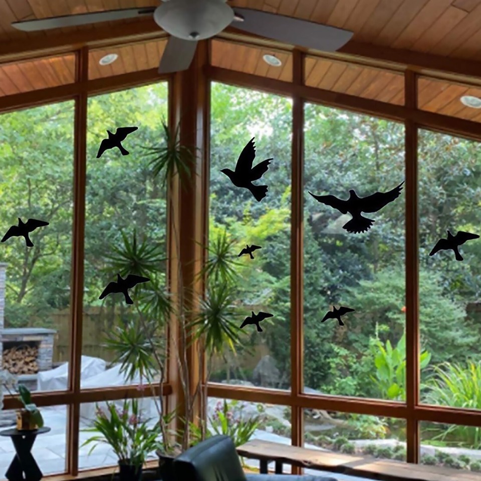 Window Alert Bird Stickers Set - Silhouettes Window Door Protection ...