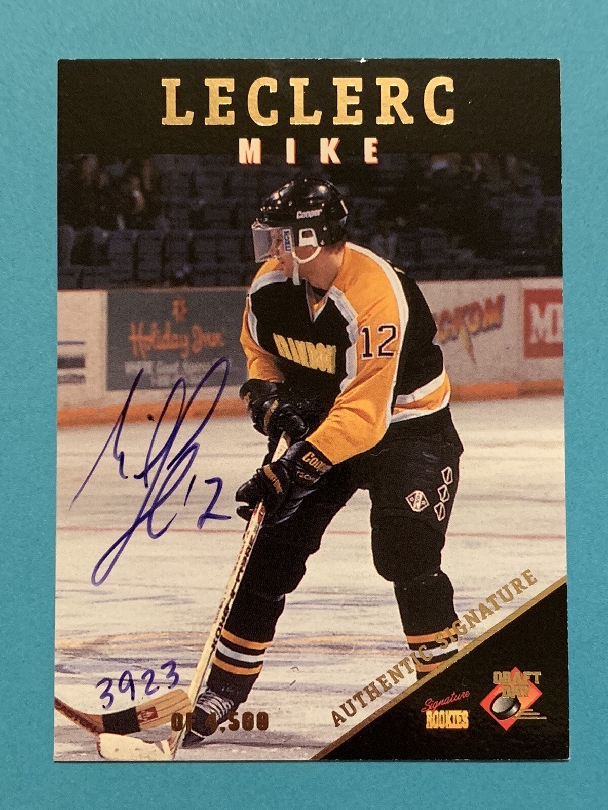 MIKE LECLERC Signed 1995 Signature Rookie #25 Ducks Flames Coyote ...