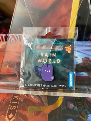 Rain World Spearmaster Slug Cat Marshmellow Mini Enamel Pin Color ...
