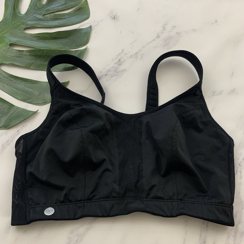 Livi Active Low Impact Sports Bra Size 38 G Black No Wire Workout ...