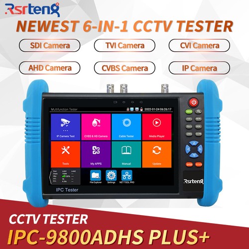 Rsrteng IPC-9800ADHS Plus 4K CCTV Tester AHD CVI TVI SDI CVBS Camera ...
