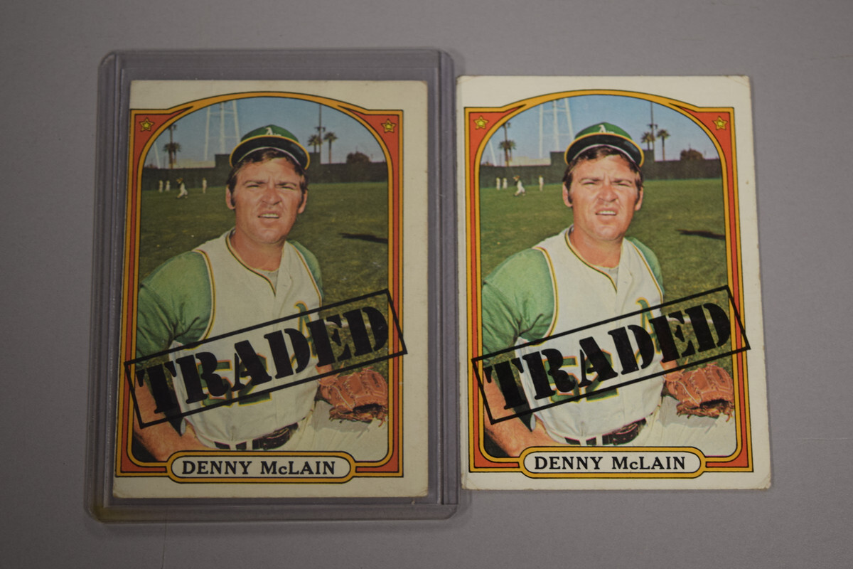 Lot Of (2) Denny McLain 1972 Topps Traded #753 Oakland Athletics | eBay