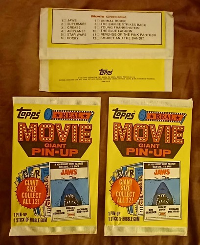 (2) 1981 TOPPS REAL MOVIE GIANT PIN-UP FACTORY SEALED VINTAGE PACKS ...