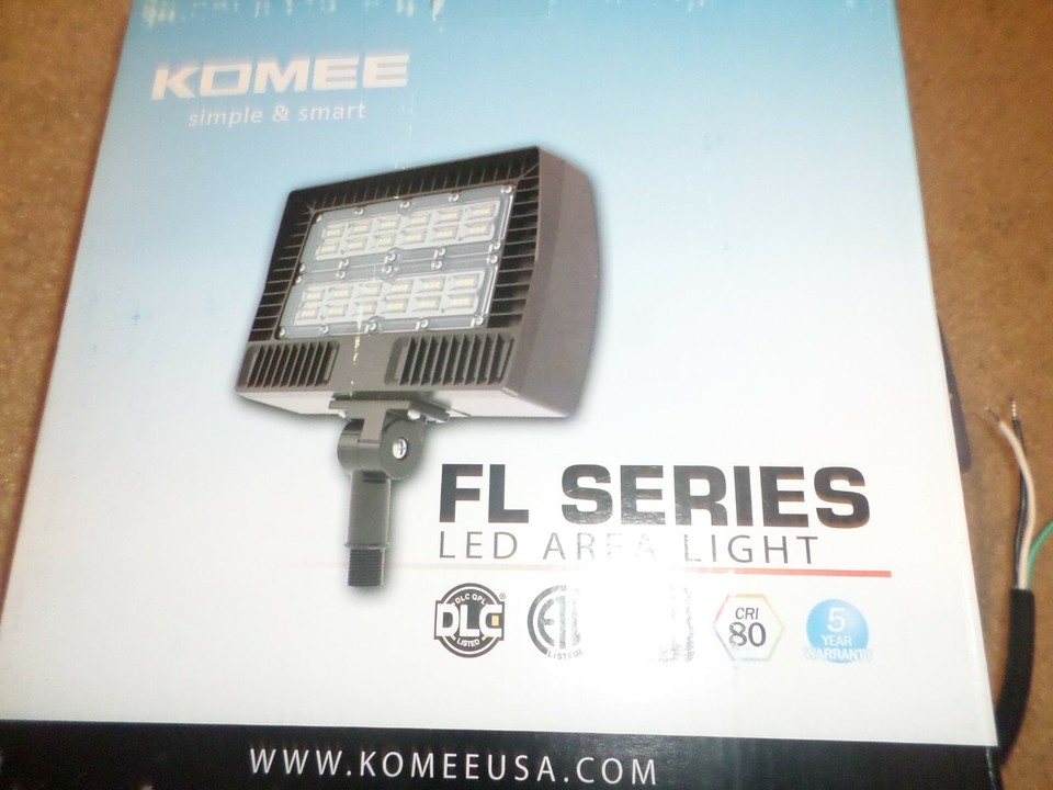 (3PK) Komee LED Parking Lot Shoebox/Street Light 50W/5500 LUMENS110 ...