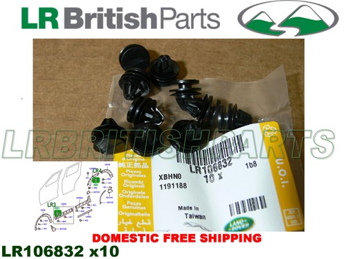 LAND ROVER CLIPS MOULDING RANGE ROVER SPORT LR3 LR4 SET OF 10 OEM NEW ...