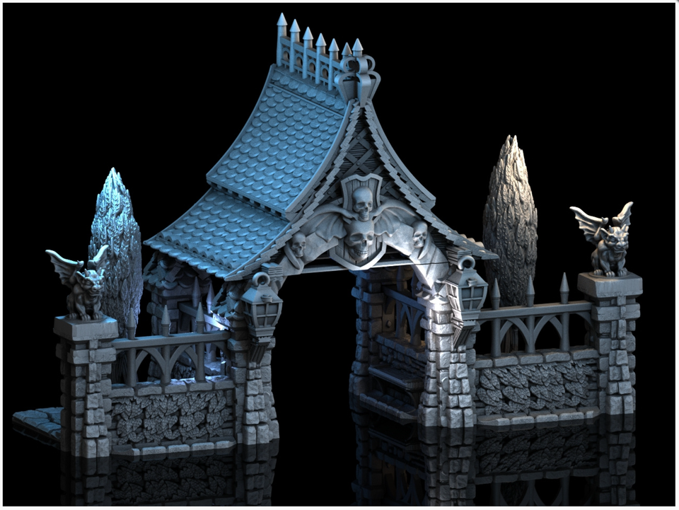 Lych Gate - 28mm DND/Wargame/RPG Terrain | eBay UK