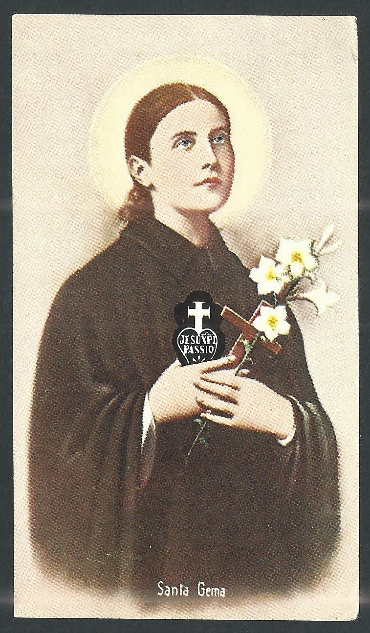 Holy card de Santa Gema Galgani image pieuse santino estampa ...