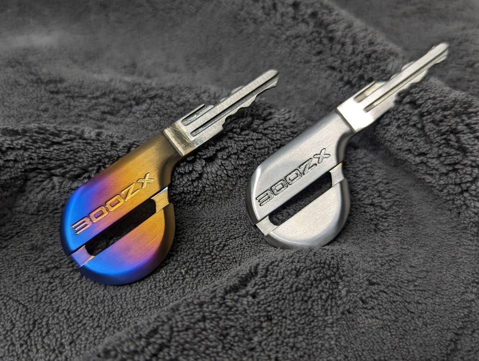 CNC Machined Titanium Key for Z31 / Z32 300ZX - Nismo, Fairlady ...