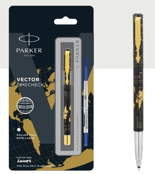 Parker Vector Timecheck Roller Ball Pen Gold Trim (Pack Of 1) | eBay UK