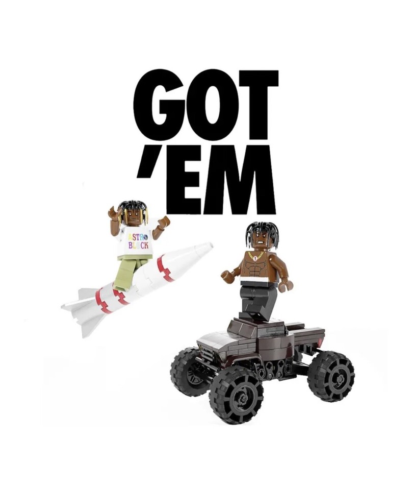 Travis Scott Astroworld Canvas Don Astroblock Lego-Moc LE Block Figure ...