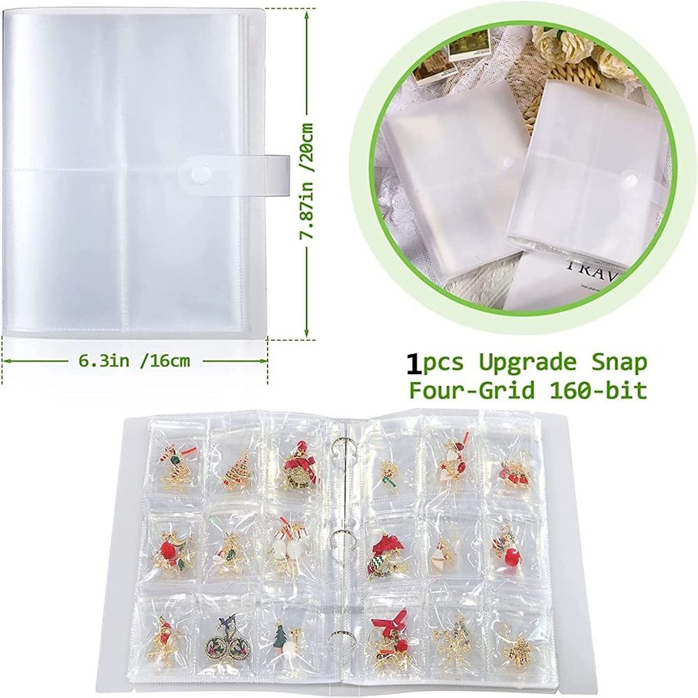 Ring Necklace Ziplock Bag Jewelry Storage Book Display Organizer ...