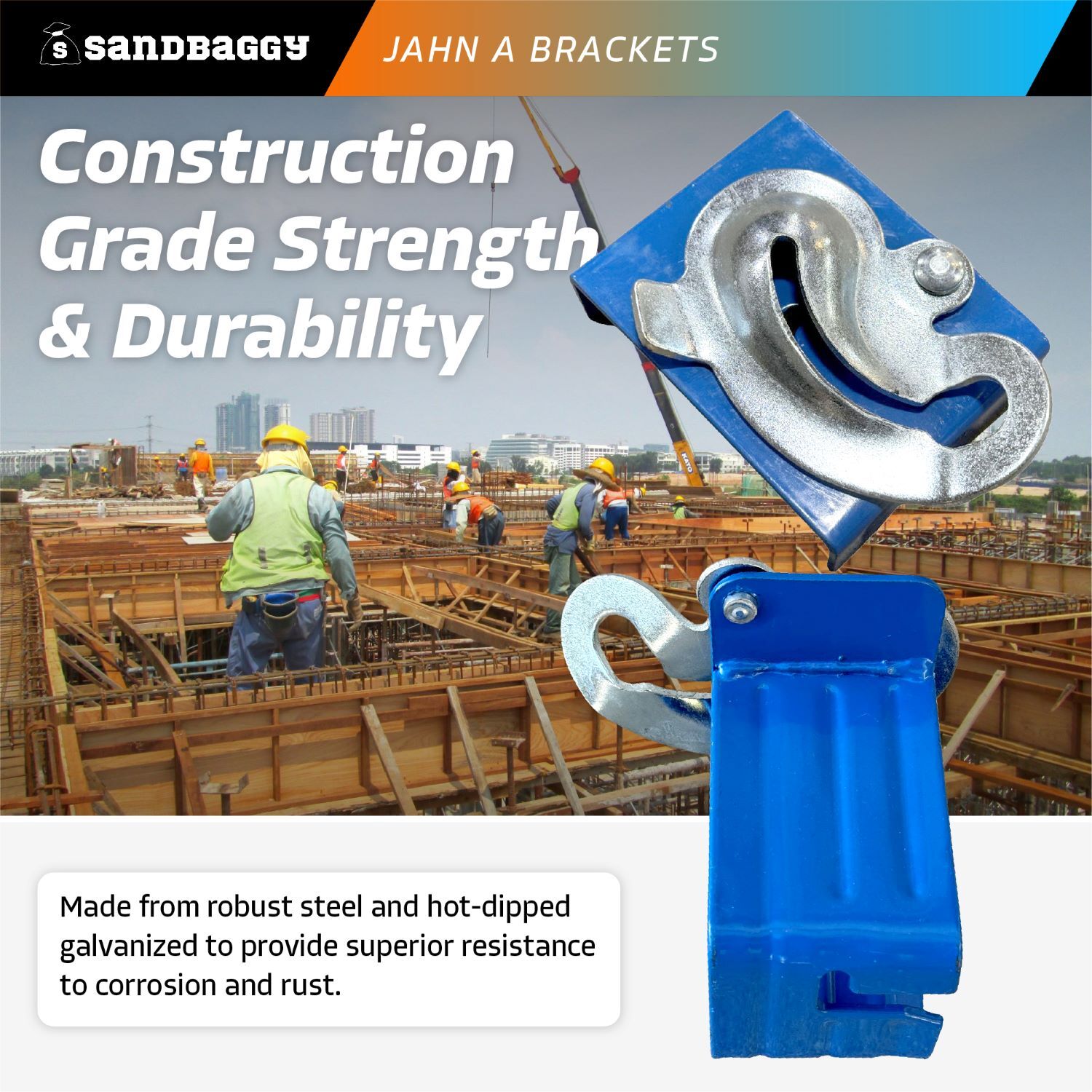 Sandbaggy Jahn A Bracket - Hot Dipped Galvanized - Snap Tie Clamp | eBay