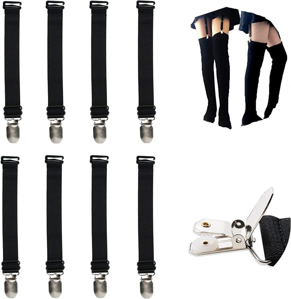 Elastic Stocking Clips Suspenders Garter Belt for Girdles Corset Straps ...