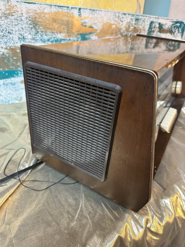 Vintage Working Table Top Stereo w/ tuning eye Philips B5X43A Made in ...