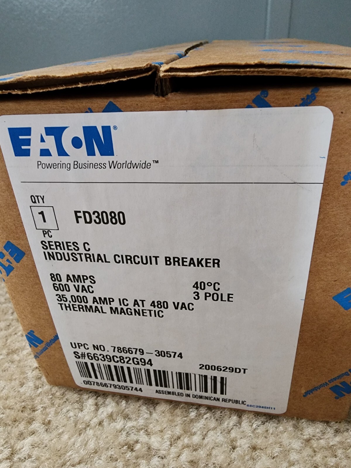 Eaton FD3080 Breaker