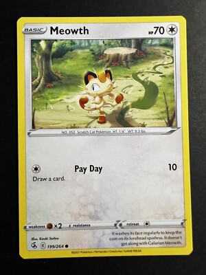 Meowth - 119/264 Fusion Strike - Nm Pokemon Card! | eBay Australia