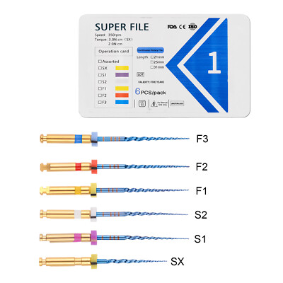 SX-F3 31mm Dental Root Canal Endo Files Super Blue Engine Use Niti ...