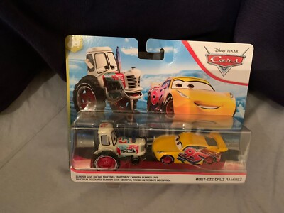 Disney Pixar Cars Bumper Save Racing Tractor & Rust-Eze Cruz Ramírez ...