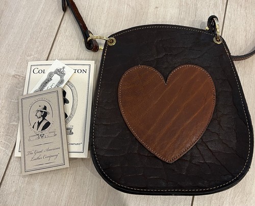 Colonel Littleton The Bella Crossbody Heart Purse American Buffalo w ...
