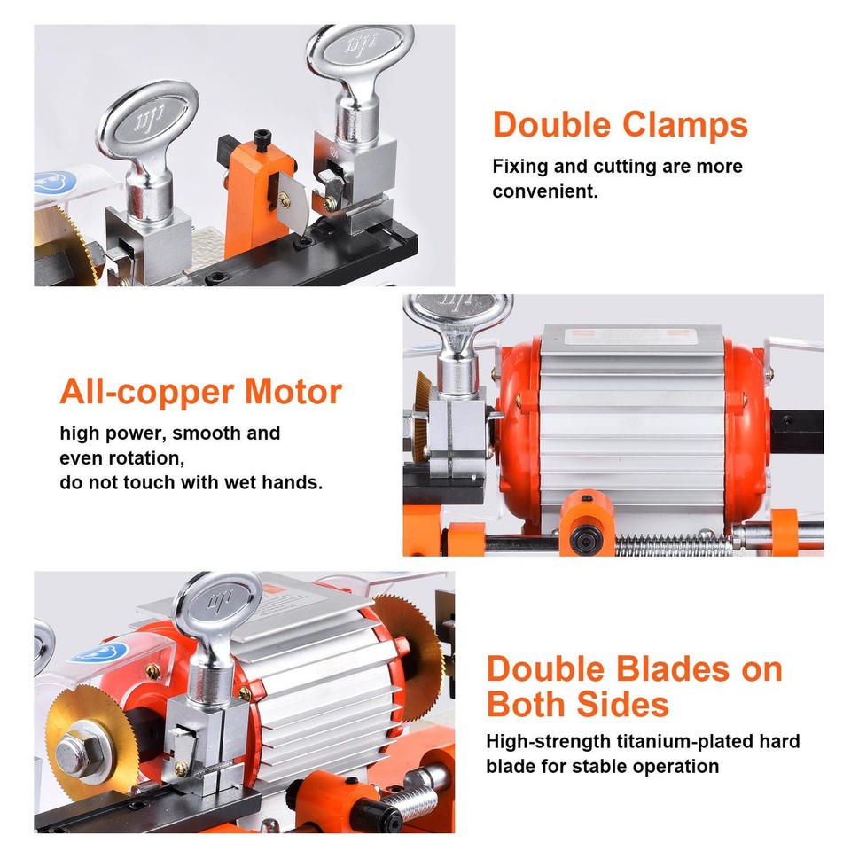 Two-sided Key Cutting duplicating Machine Cutter Car Key Copier ...