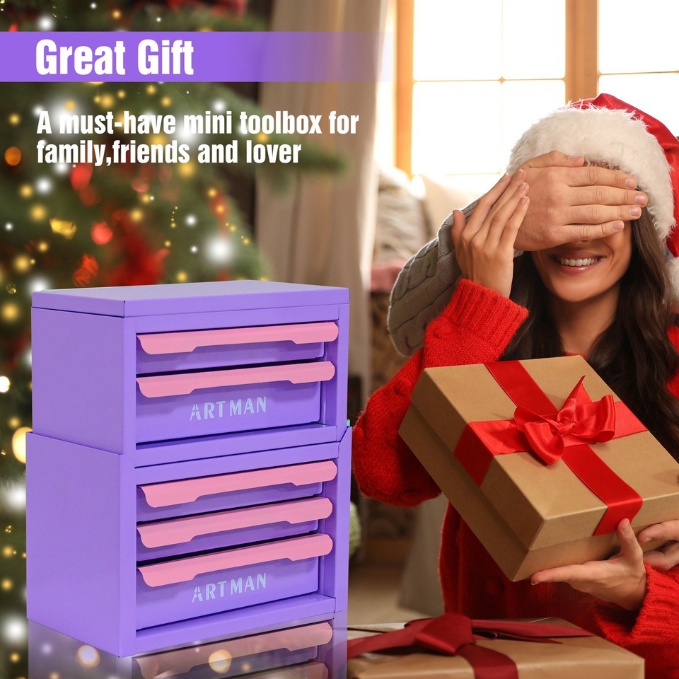 5 Drawers Metal Tool Box Small Tool Chest Tool Storage Cabinet for Home ...