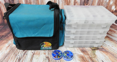 Bass Pro Shops Extreme 360 Tackle Box LOT w/500 Hand Tied Fly Fishing ...